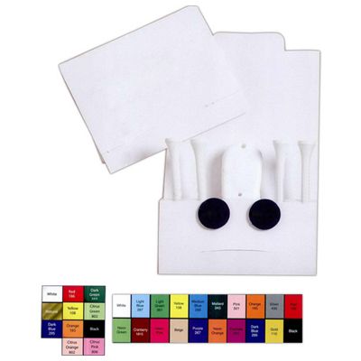 Golf Tee Outing Packet w/ Tees, Markers & Divot Caddy